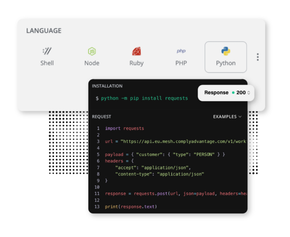 Integrating with the ComplyAdvantage Mesh API: Benefits and best practices